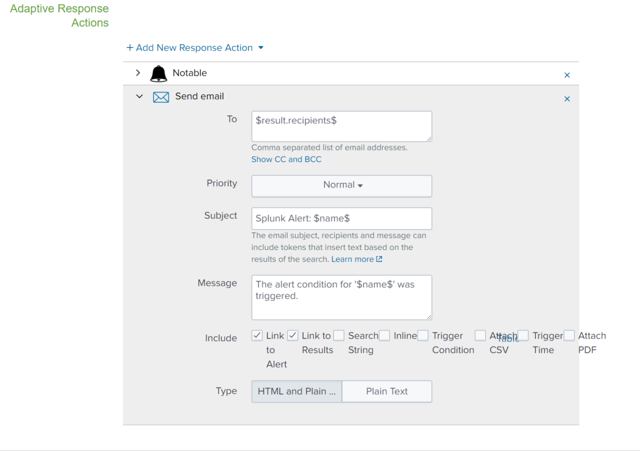 Email Routing Using Sendemail in Splunk Enterprise Security | TekStream ...