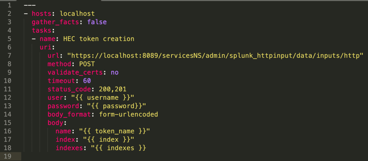 Create Splunk Indexes and HEC Inputs with Ansible | TekStream Solutions